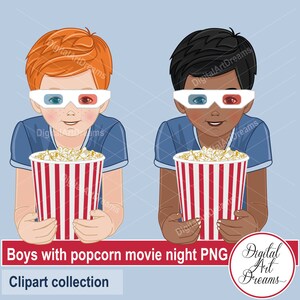 Popcorn Clip Art, Little Boys Clipart, Movie Night, Movies Png, Cute ...