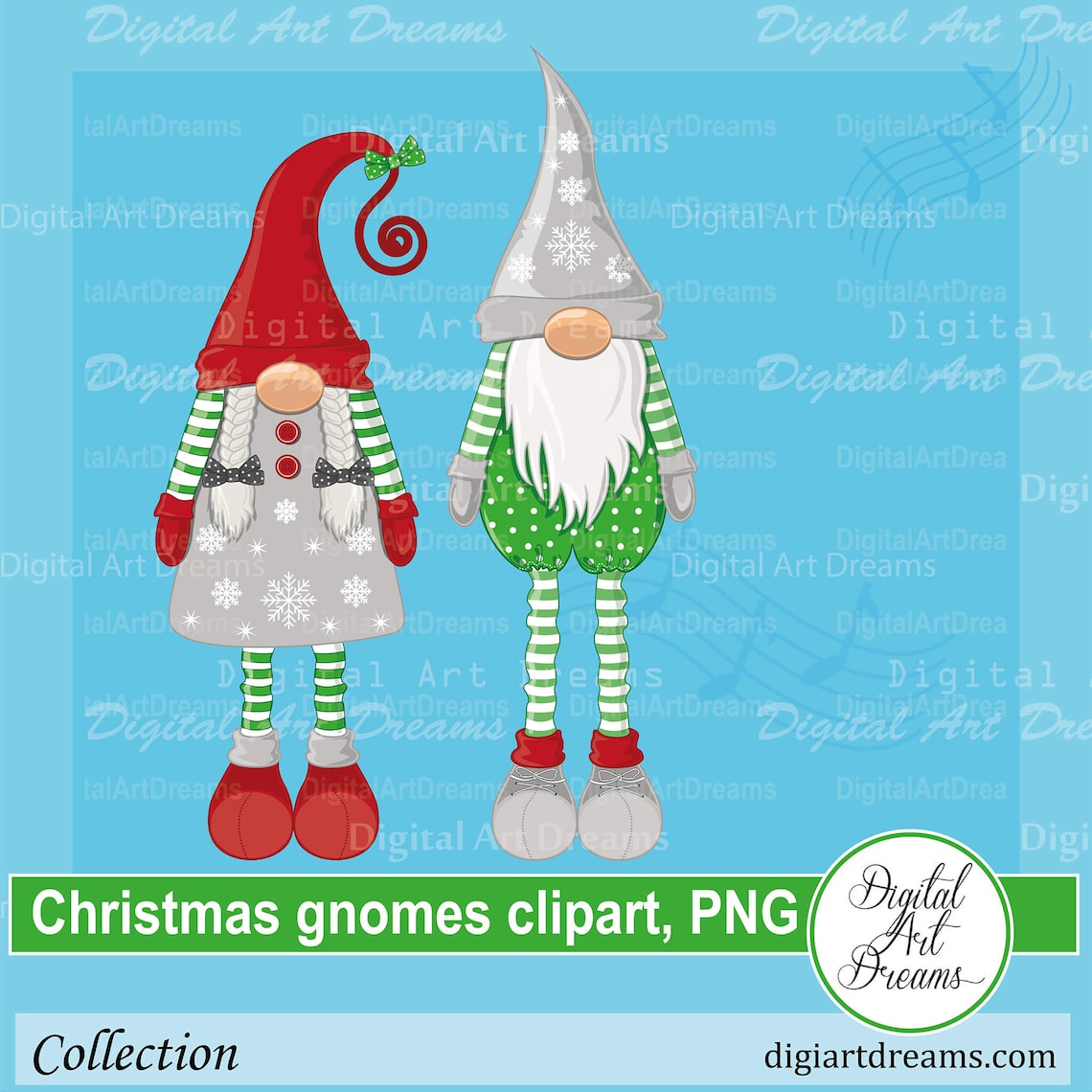 Gnome Clipart Christmas Gnomes Images Christmas Clip Art | Etsy