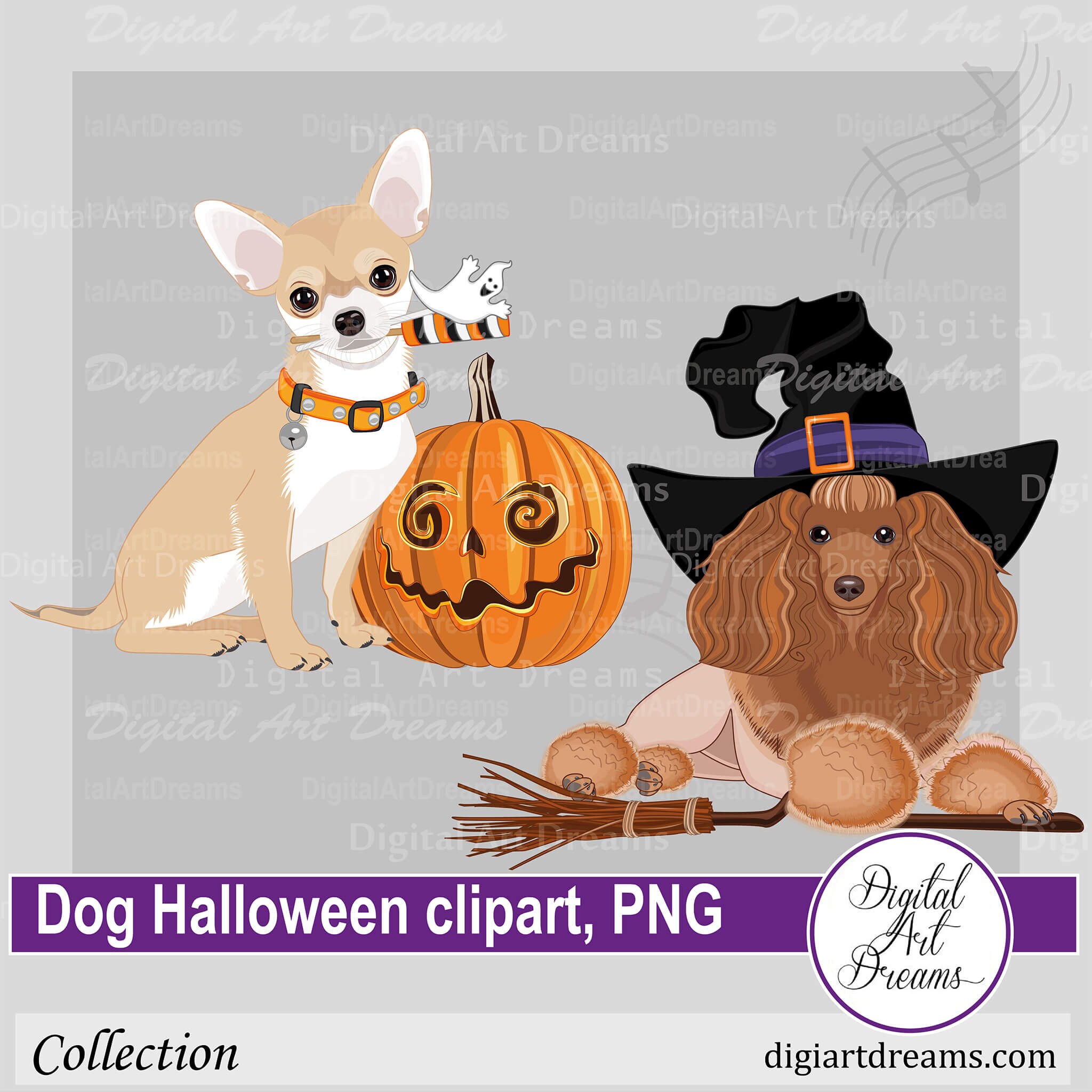 Halloween Dog Clip Art Animal Clipart Dachshund Clipart - Etsy