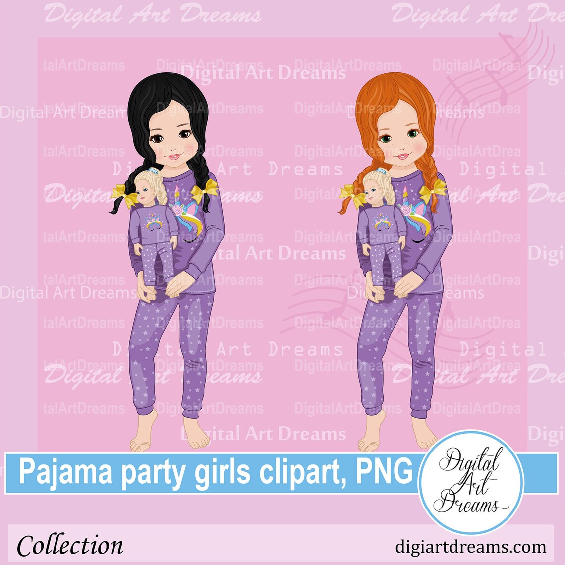 Pajama Party Clipart Slumber Party Clipart Mom Me Clipart - Etsy