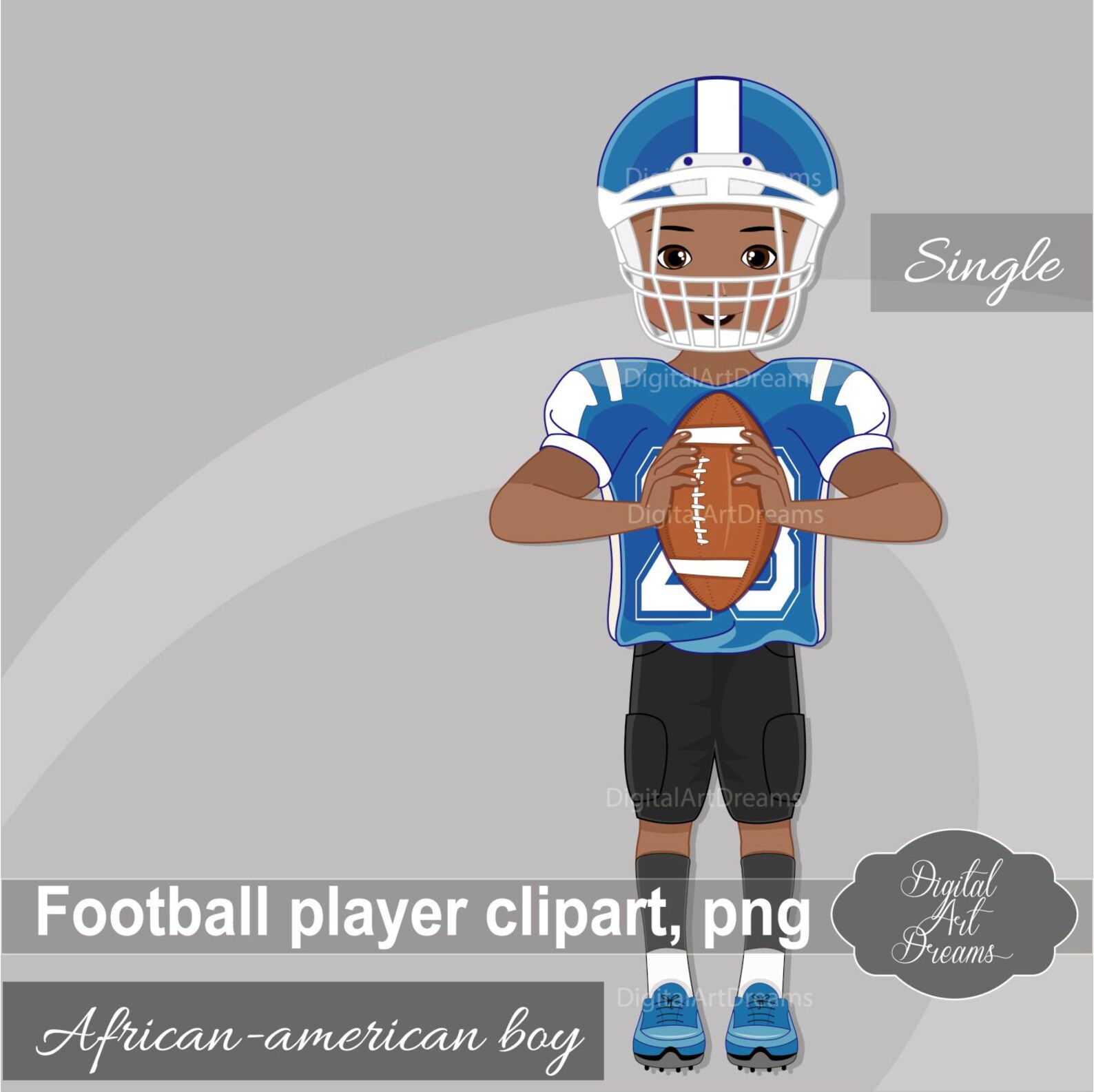 American Football Player Clipart Playing Football Clipart Little Black ...