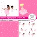 Ballerina Digital Papers - Pink Ballet - Scrapbooking Paper - Cute ...