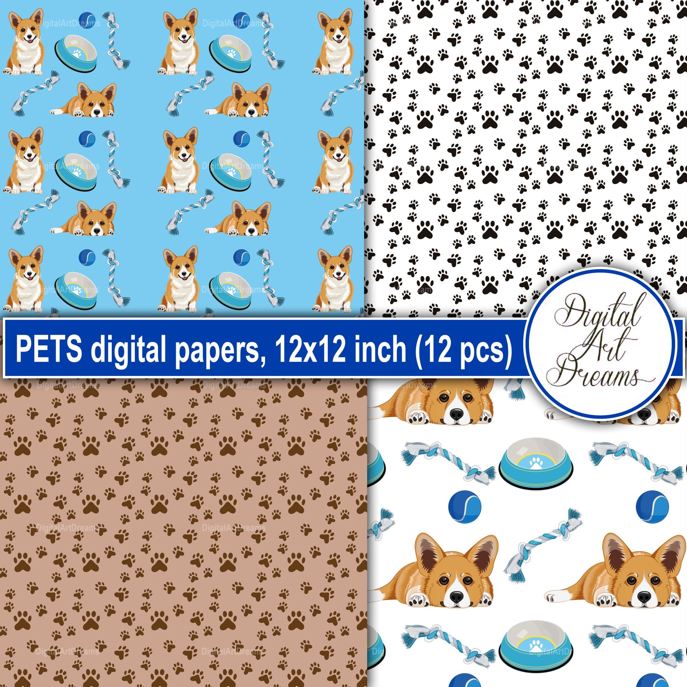 Dog Scrapbook Paper Digital Scrapbook Pages Card - Etsy