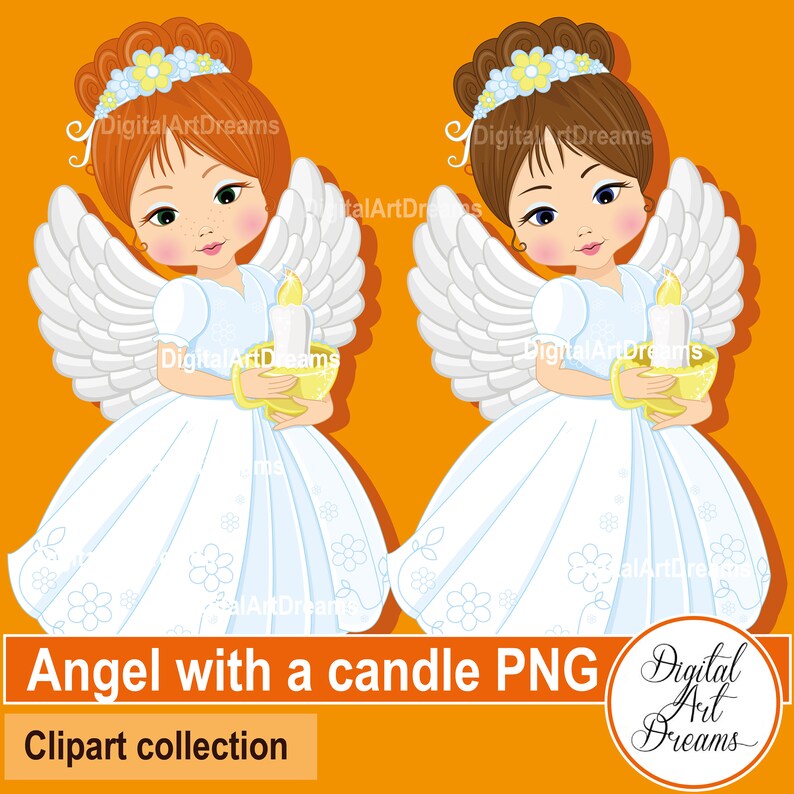 Angel Clip Art Angel Girls Graphics Character Clipart Angel | Etsy