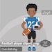 Football Player Clipart - American Football Clipart - Black Boy Clipart ...