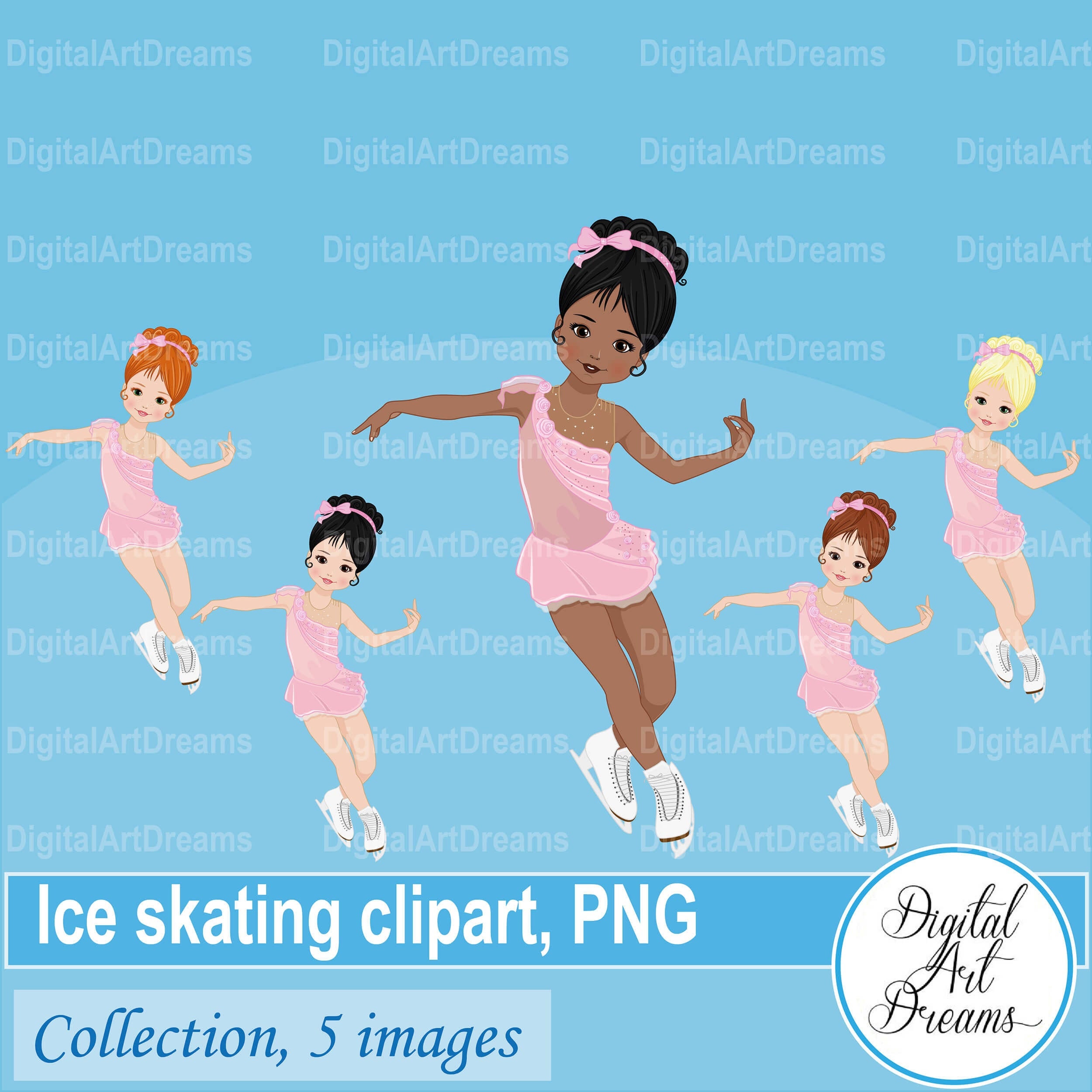 Girl Ice Skating Clipart