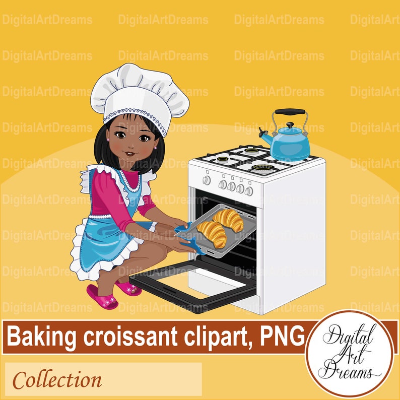 Baker Clipart Baking Girl Clipart Oven Clipart Kitchen - Etsy