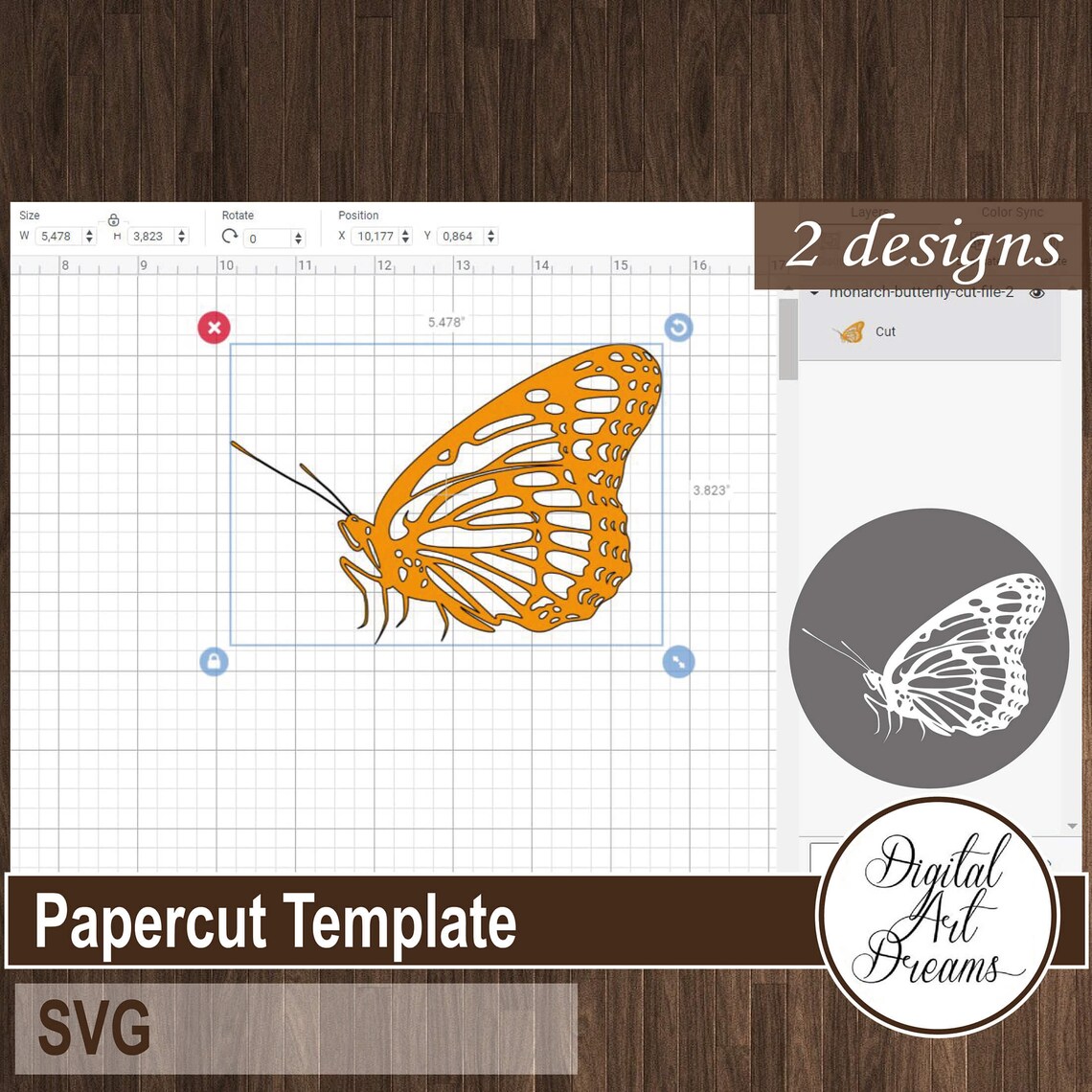Monarch Butterfly SVG Files Butterfly SVG for Cricut Paper - Etsy