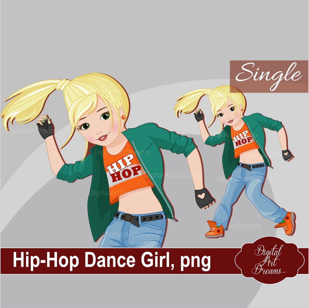 Hip Hop Clipart, Dance Clipart, Little Girl Clipart, Hip-hop Dance ...