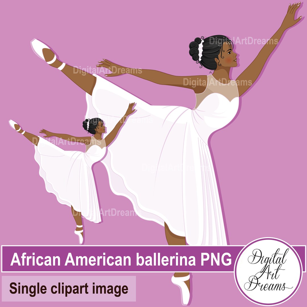Ballerina Clipart, African American Woman, Ballet Graphics, Female ...