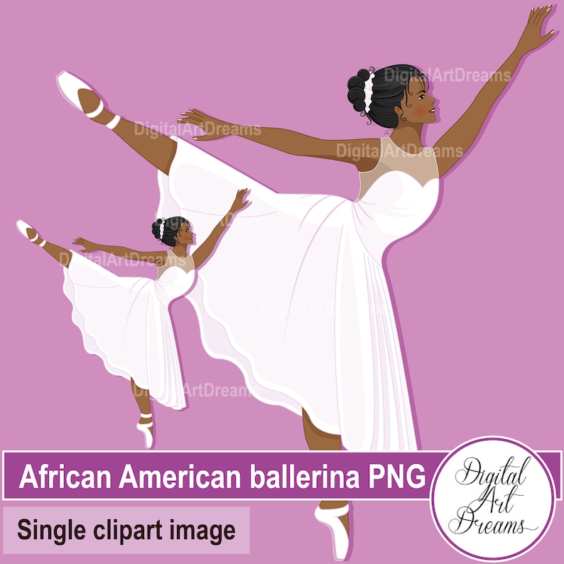 Ballerina Clipart, African American Woman, Ballet Graphics, Female ...