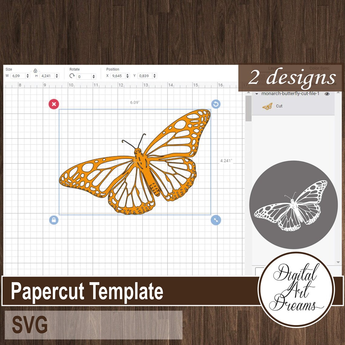 Monarch Butterfly SVG Files Butterfly SVG for Cricut Paper - Etsy