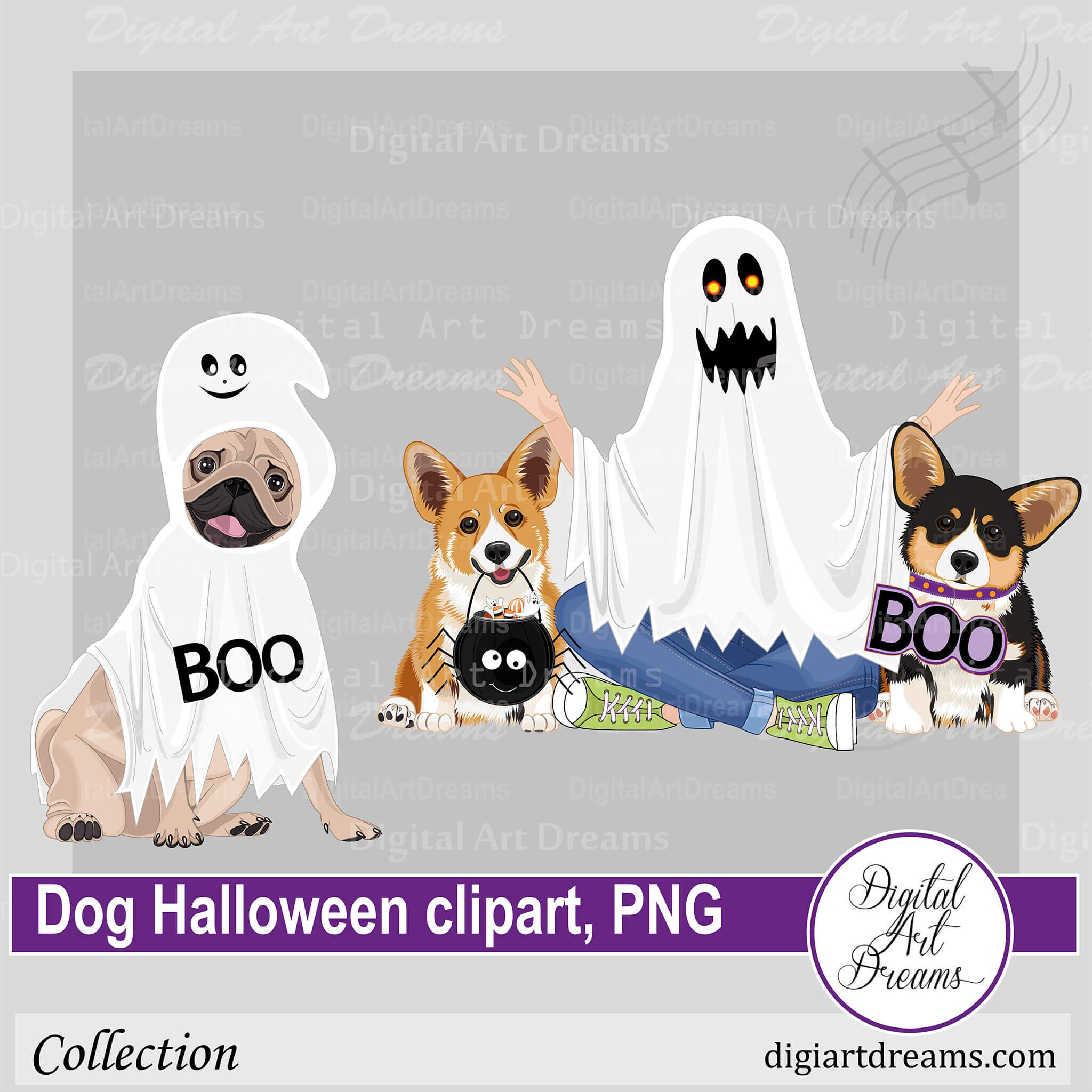 Halloween Dog Clip Art Animal Clipart Dachshund Clipart - Etsy