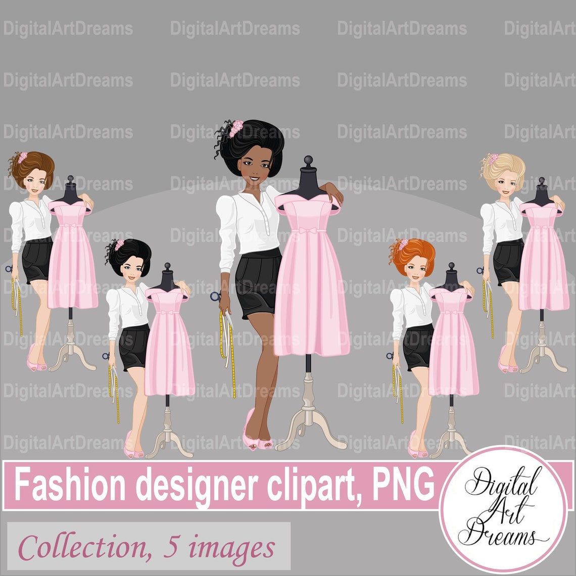 Fashion Designer Clipart Dressmaker Png African-american | Etsy