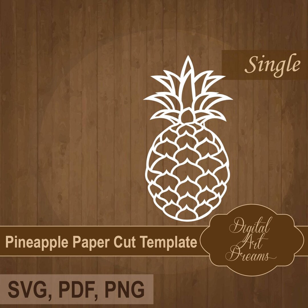 Pineapple SVG, Paper Cut Template PDF, Baby Papercut, Cuttable Design ...