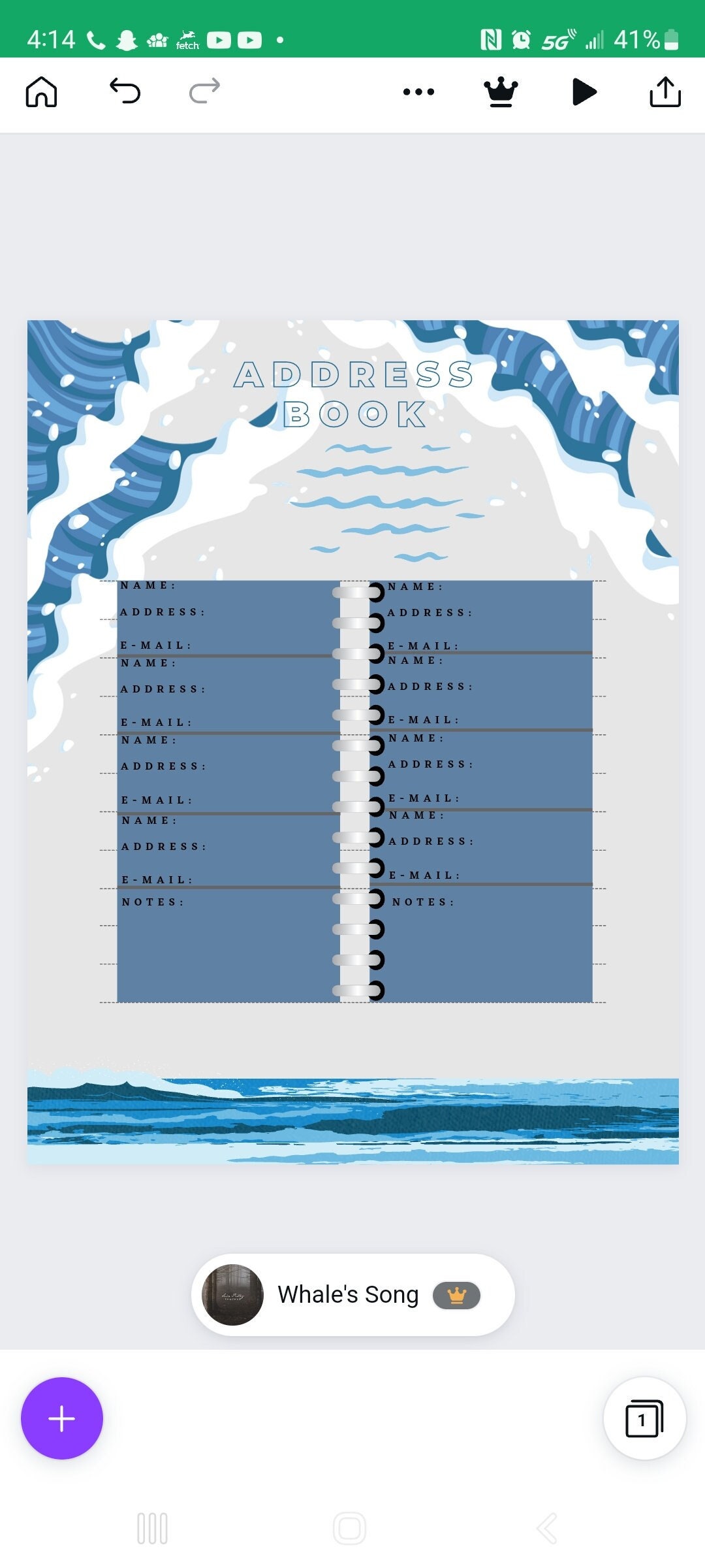 Ocean Address Book - Etsy