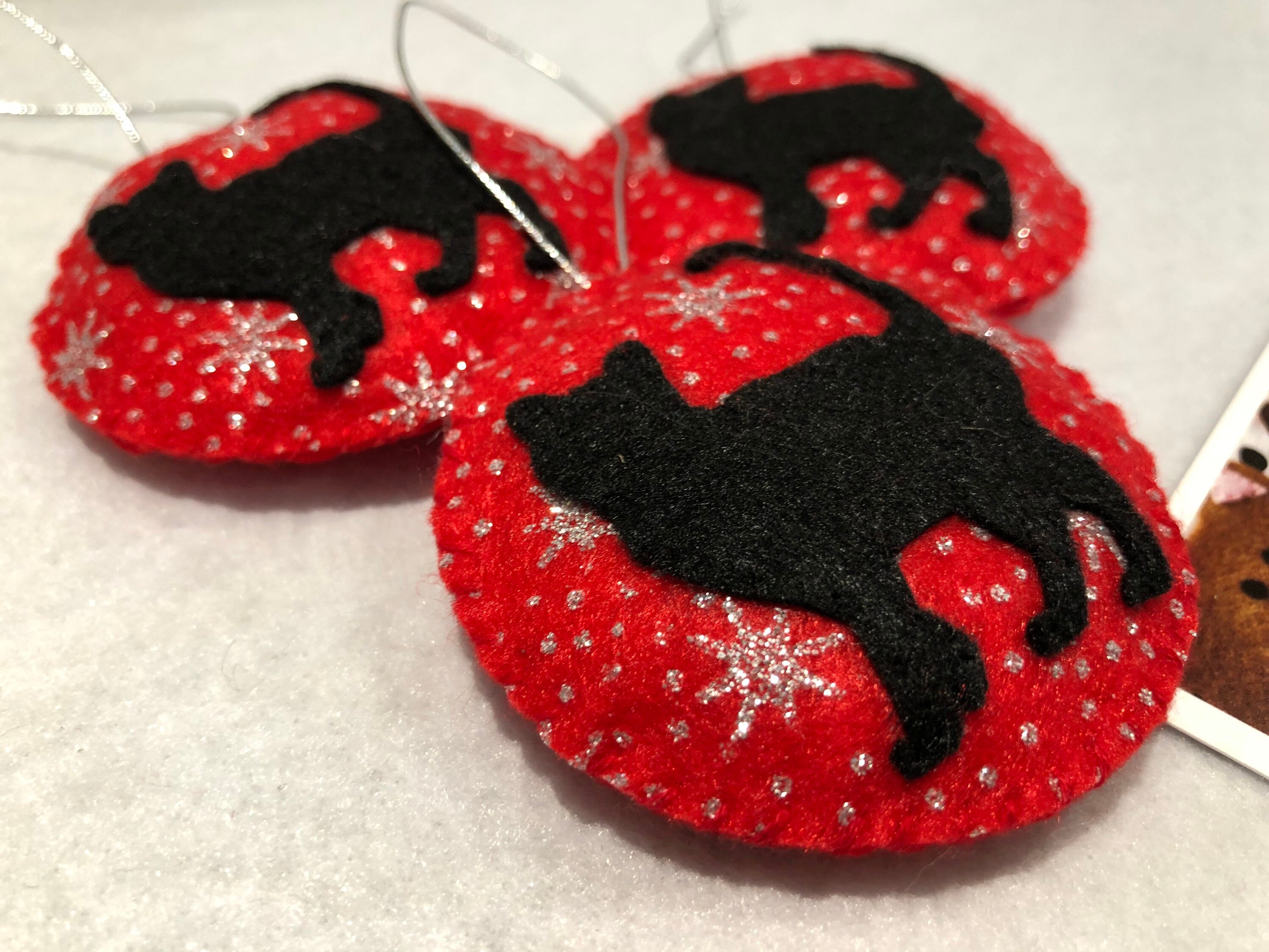 Christmas Cat Bauble - Hanging Decoration - Christmas Tree Decoration ...