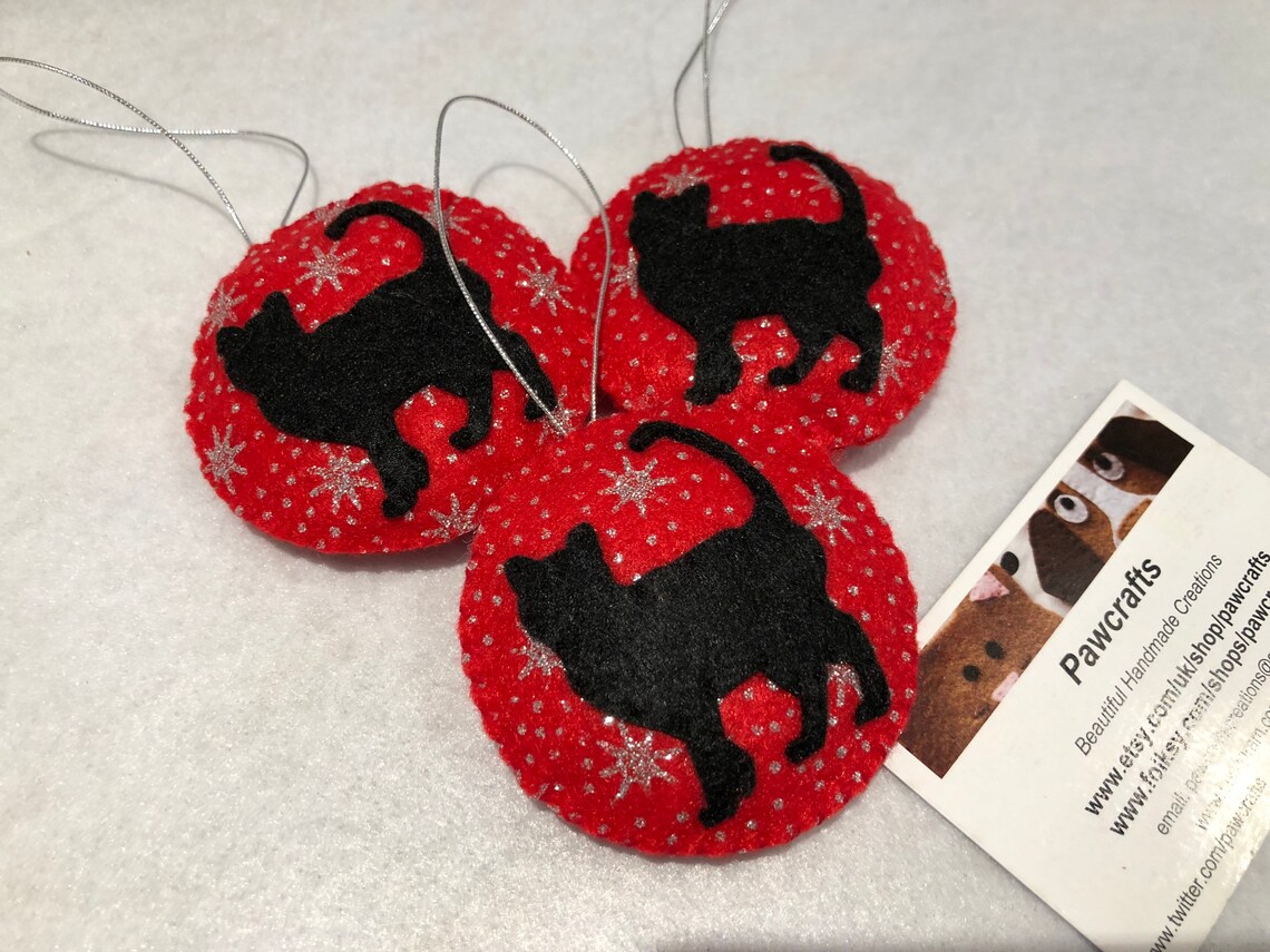 Christmas Cat Bauble Hanging Decoration Christmas Tree - Etsy UK