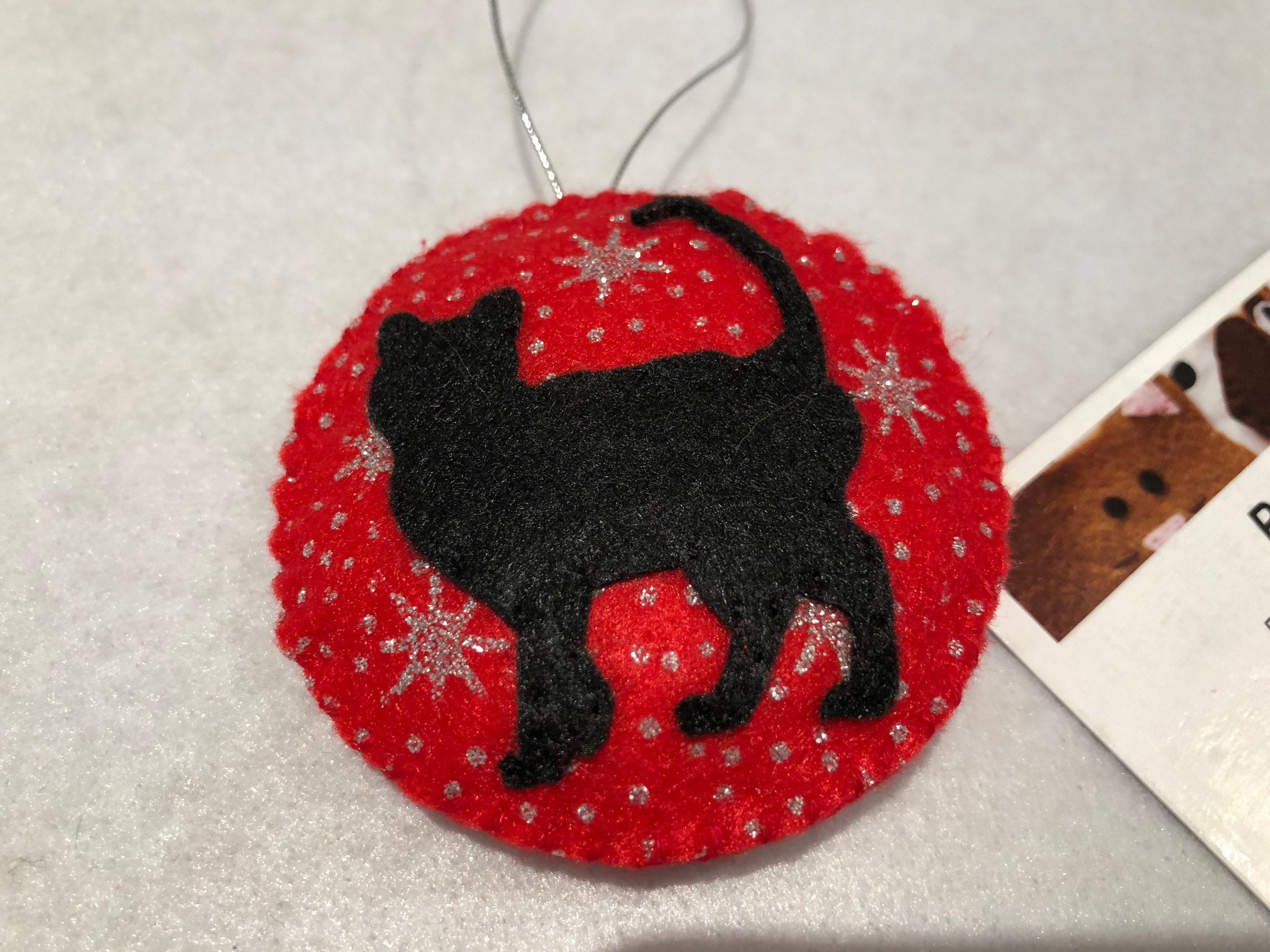 Christmas Cat Bauble - Hanging Decoration - Christmas Tree Decoration ...