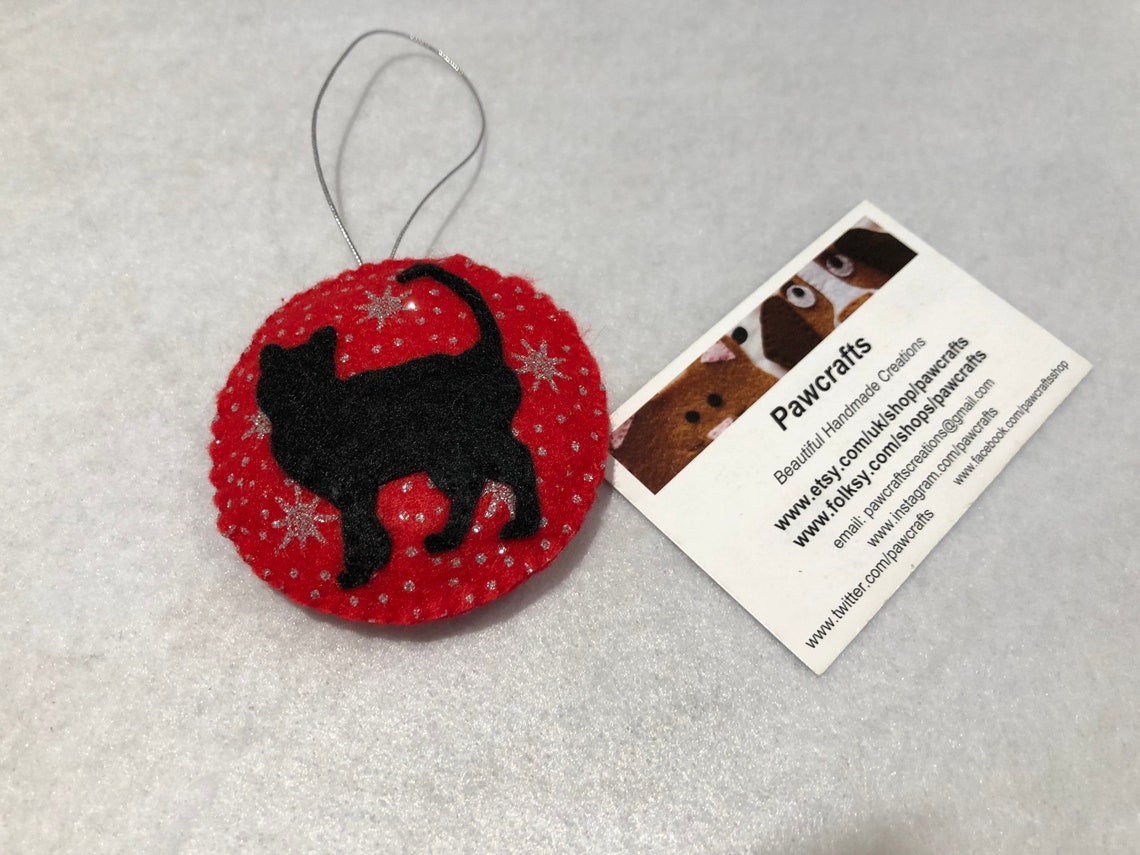 Christmas Cat Bauble Hanging Decoration Christmas Tree - Etsy UK