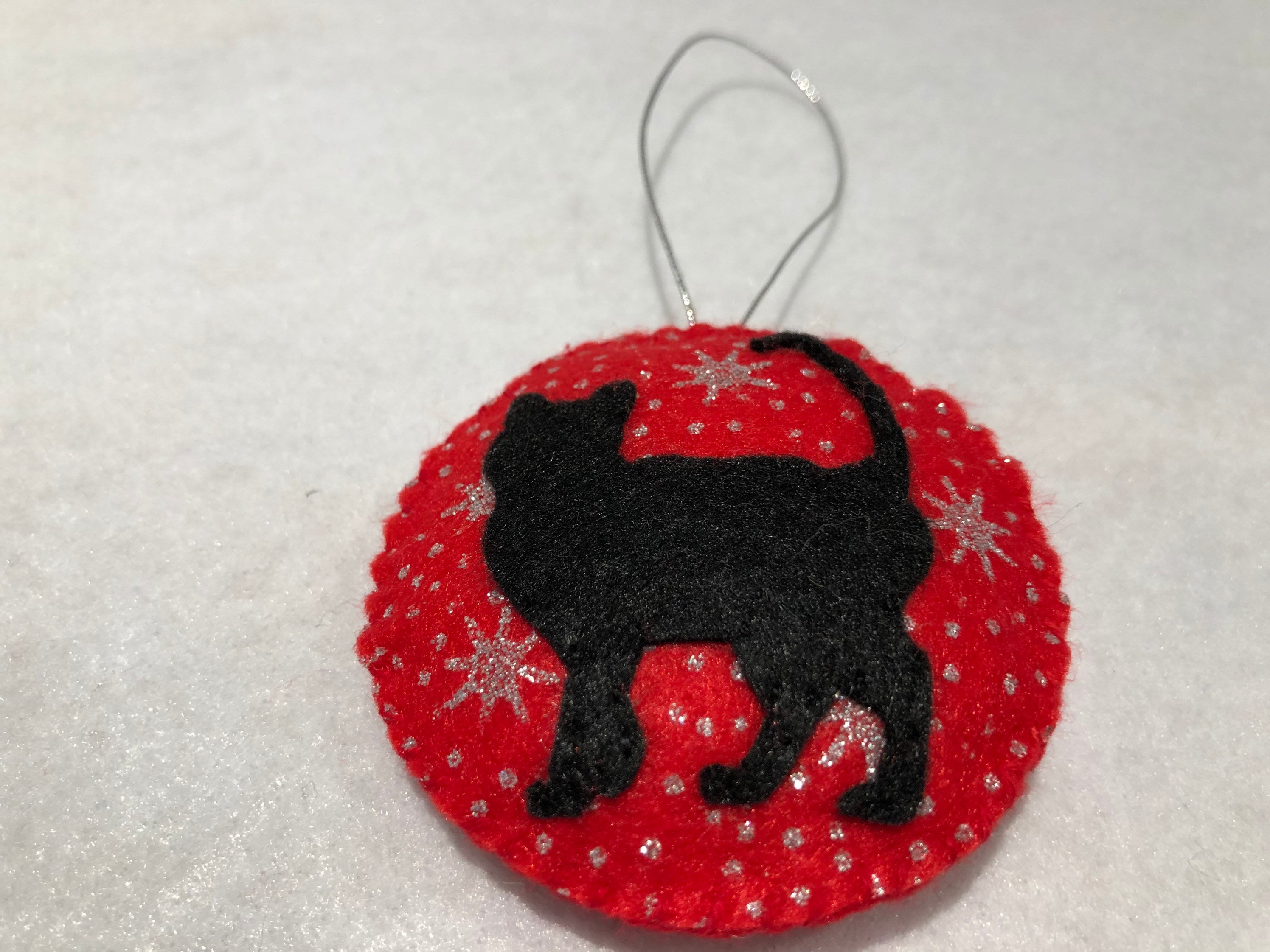 Christmas Cat Bauble - Hanging Decoration - Christmas Tree Decoration ...