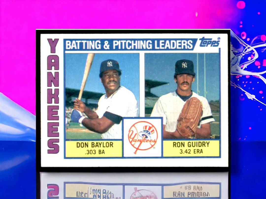 Vintage 1984 Topps Don Baylor/ron Guidry New York Yankees 486 - Etsy