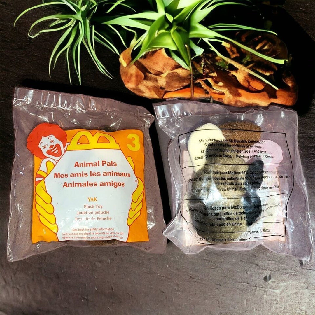 1997 Animal Pals Mcdonalds Happy Meal Toy Plush Yak 3 - Etsy