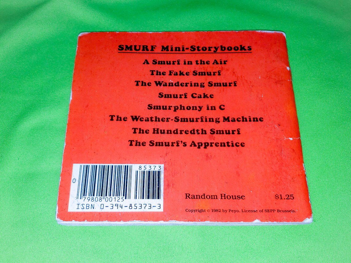 Vintage 1982 the Smurf's Apprentice Mini Storybook - Etsy
