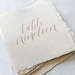 Gold Calligraphy Table Numbers on Hand Made Paper, Gold Calligraphy ...