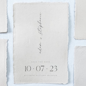Handmade Paper Save the Dates - Printed Wedding Save the Date - Save ...