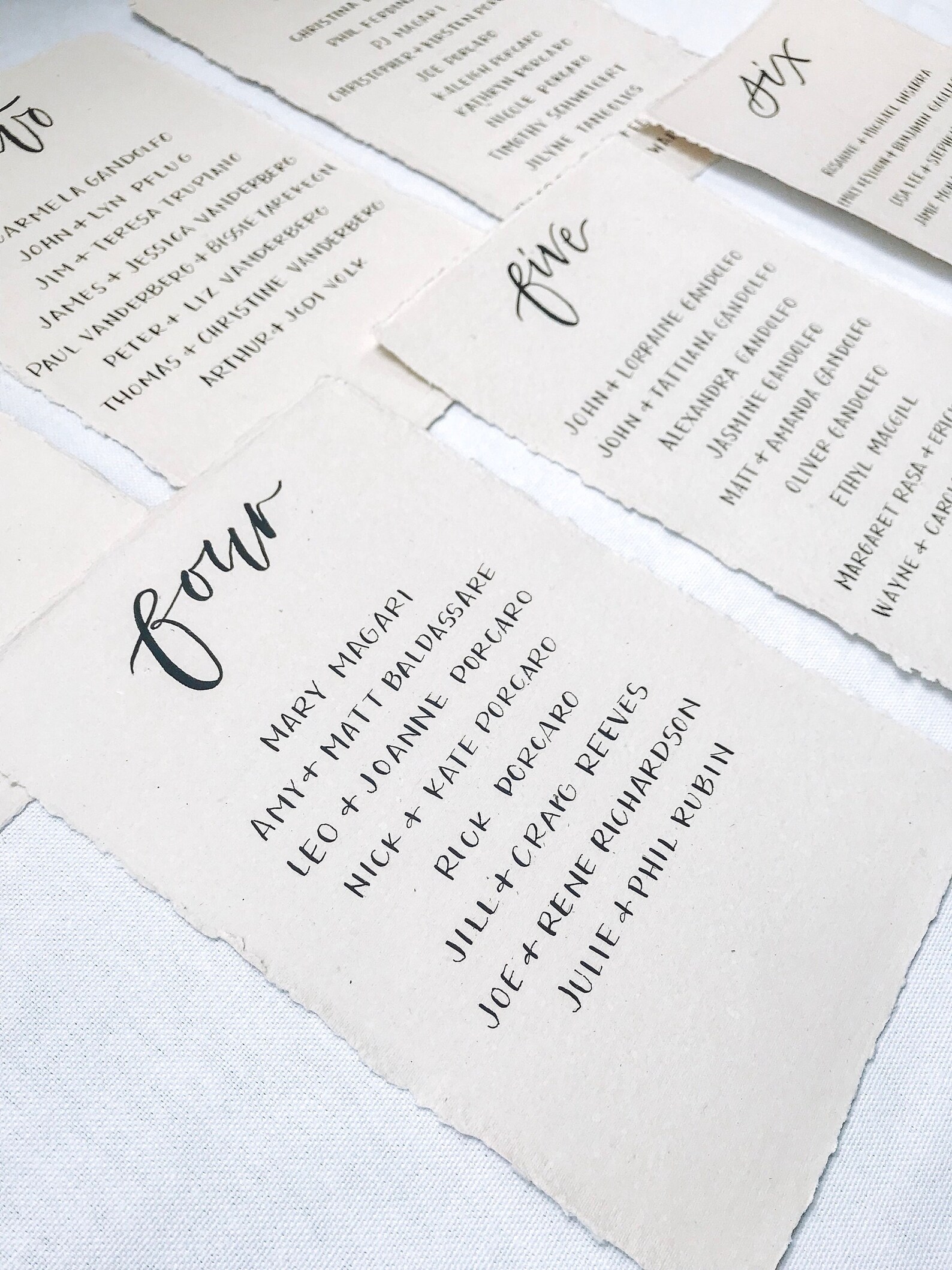 Handwritten Table Seating Chart Cards Seating Chart Cards for - Etsy