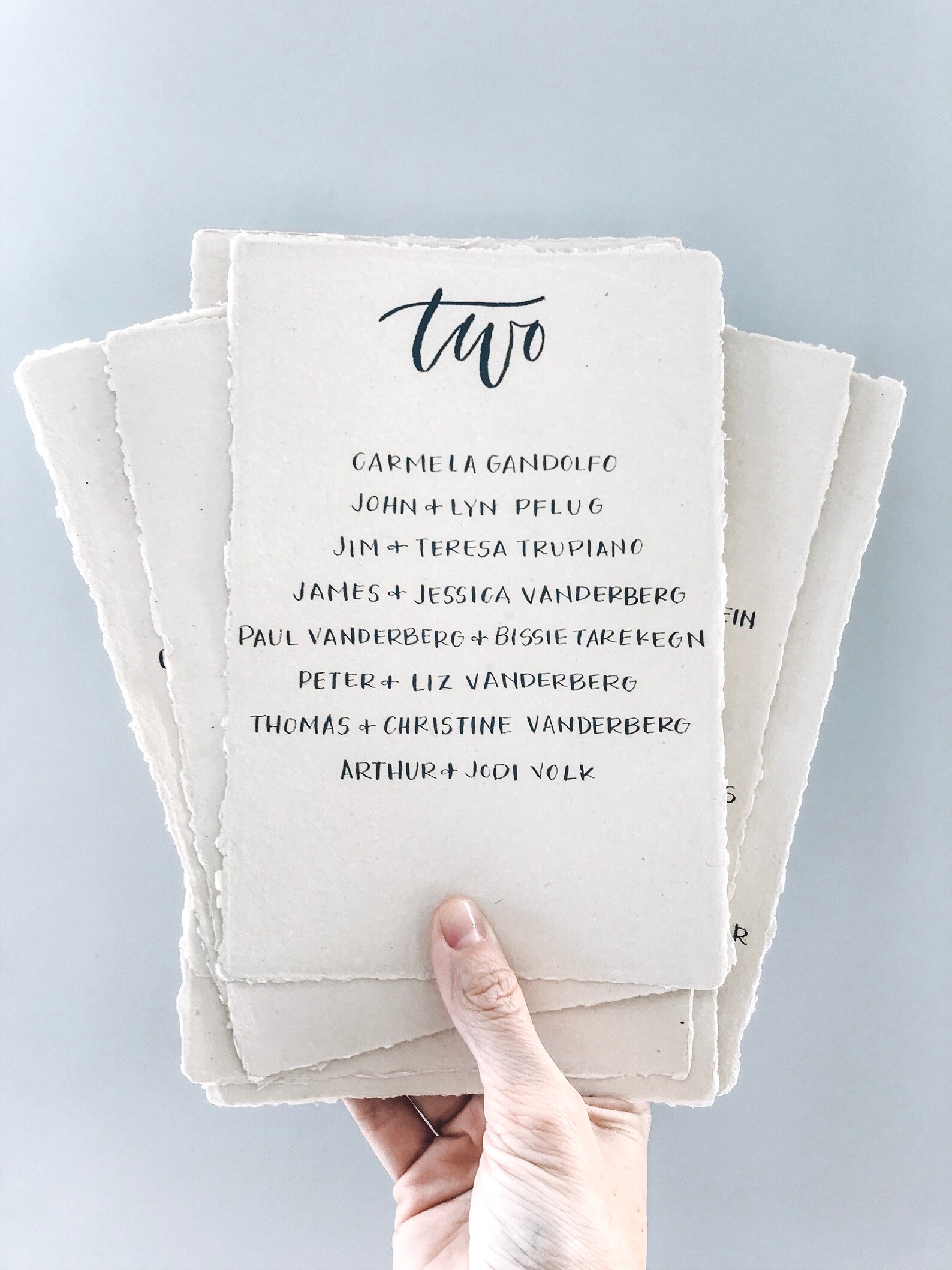 Handwritten table seating chart cards seating chart cards for | Etsy