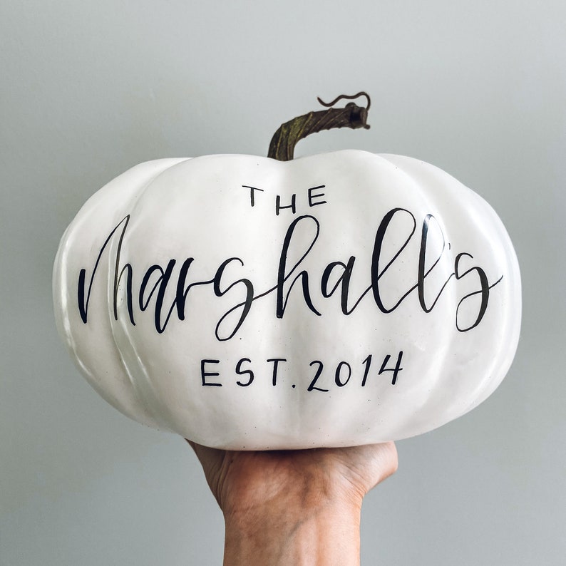 Personalized Pumpkin, Fall Decor, Thanksgiving Decor, Personalized ...