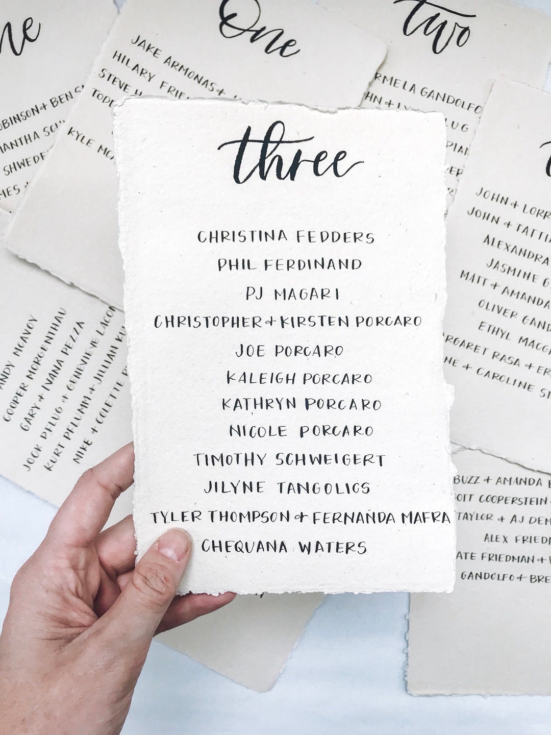 Handwritten Table Seating Chart Cards Seating Chart Cards for - Etsy