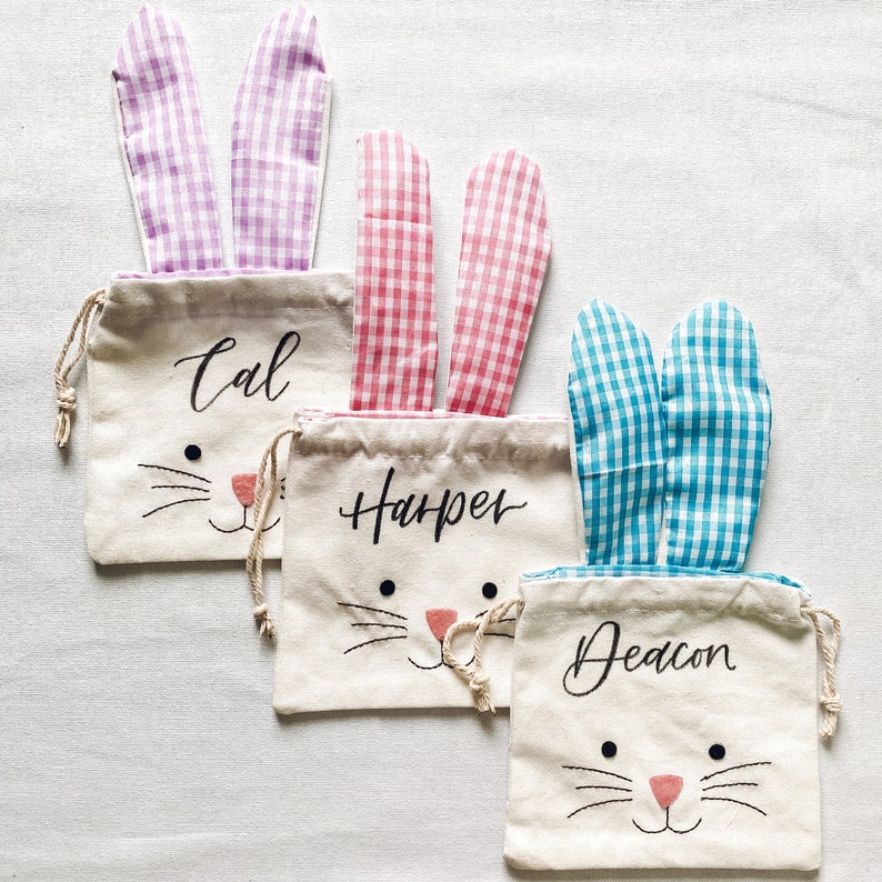 Easter Bunny Bags, Personalized Easter Bag, Party Favor Bags, Easter ...
