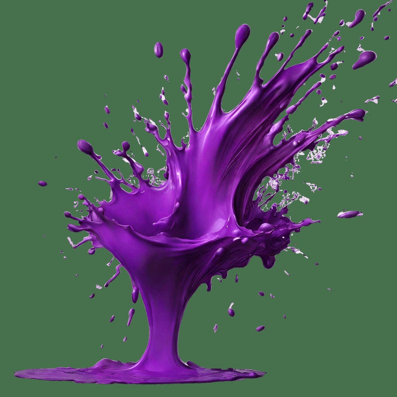 Purple Paint Splash - Transparent PNG - Etsy