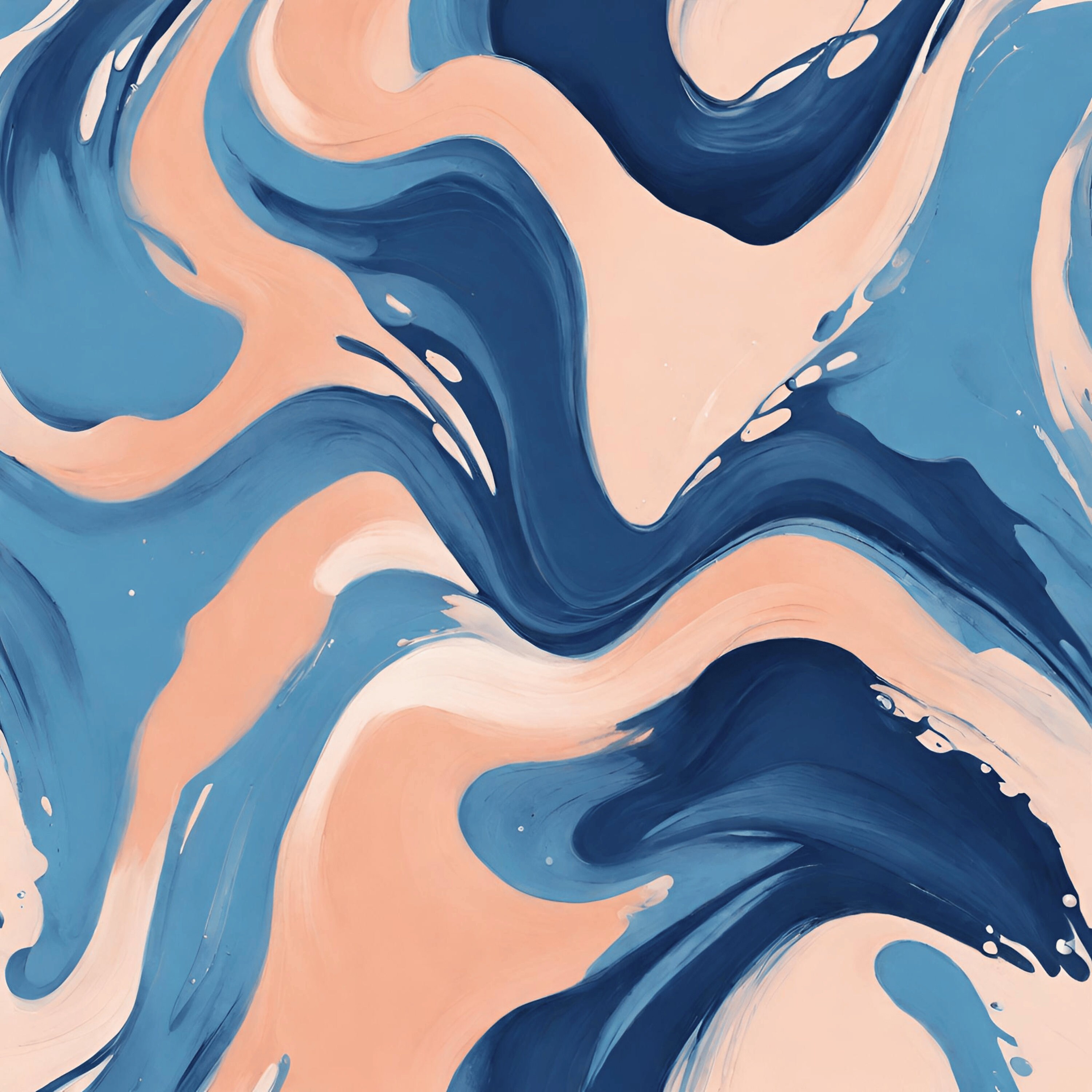 Peach and Blue Color Splash - Etsy