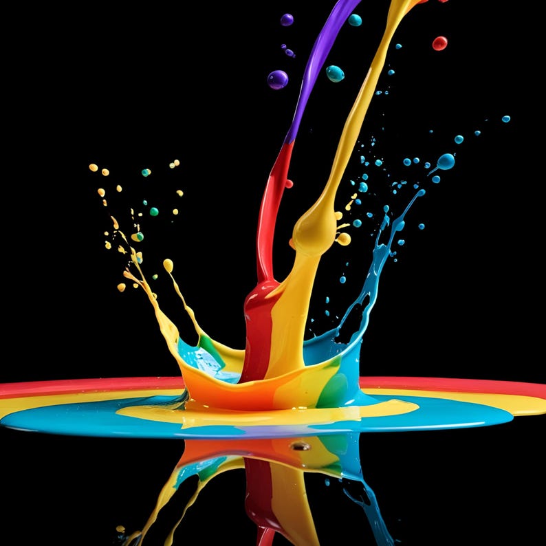 Colorful Paint Splash PNG Bundle – Digital Download (5 Files) - Etsy