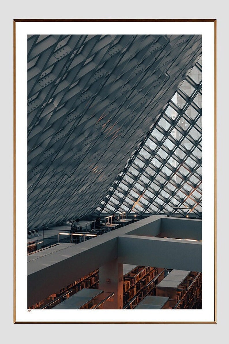 Seattle Public Library Print - Etsy