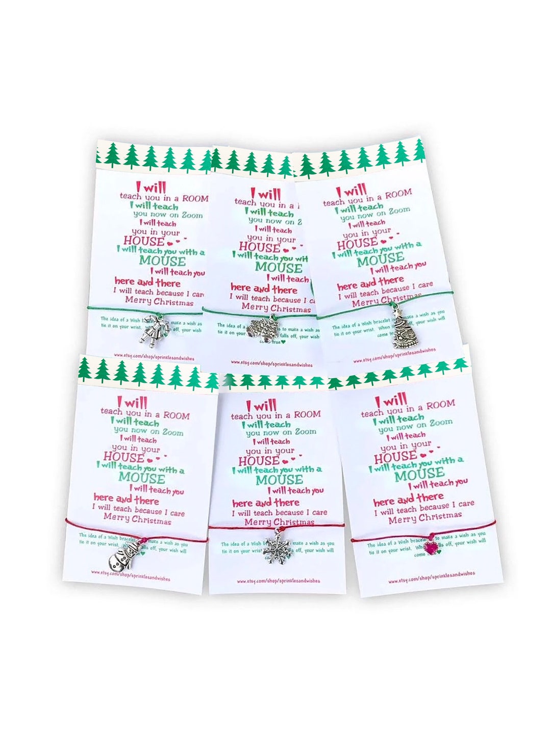 Christmas Wish Bracelet Set: Student Gift From Teacher - Etsy