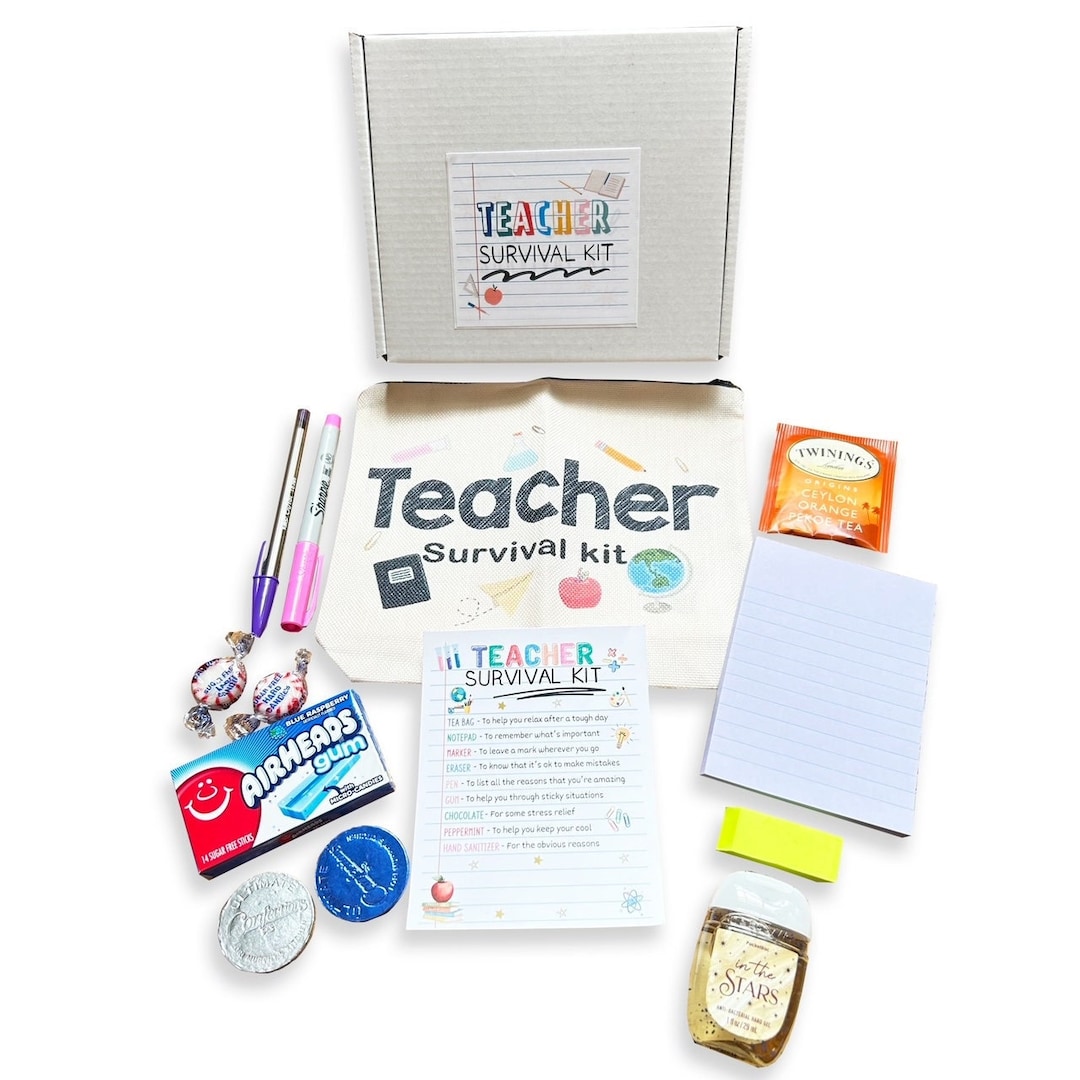 Teacher Survival Kit, Teacher Survival Kit Bag, Teacher Gift From ...