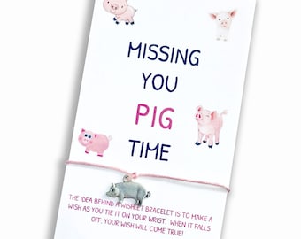 Pig Miss You Card - Etsy
