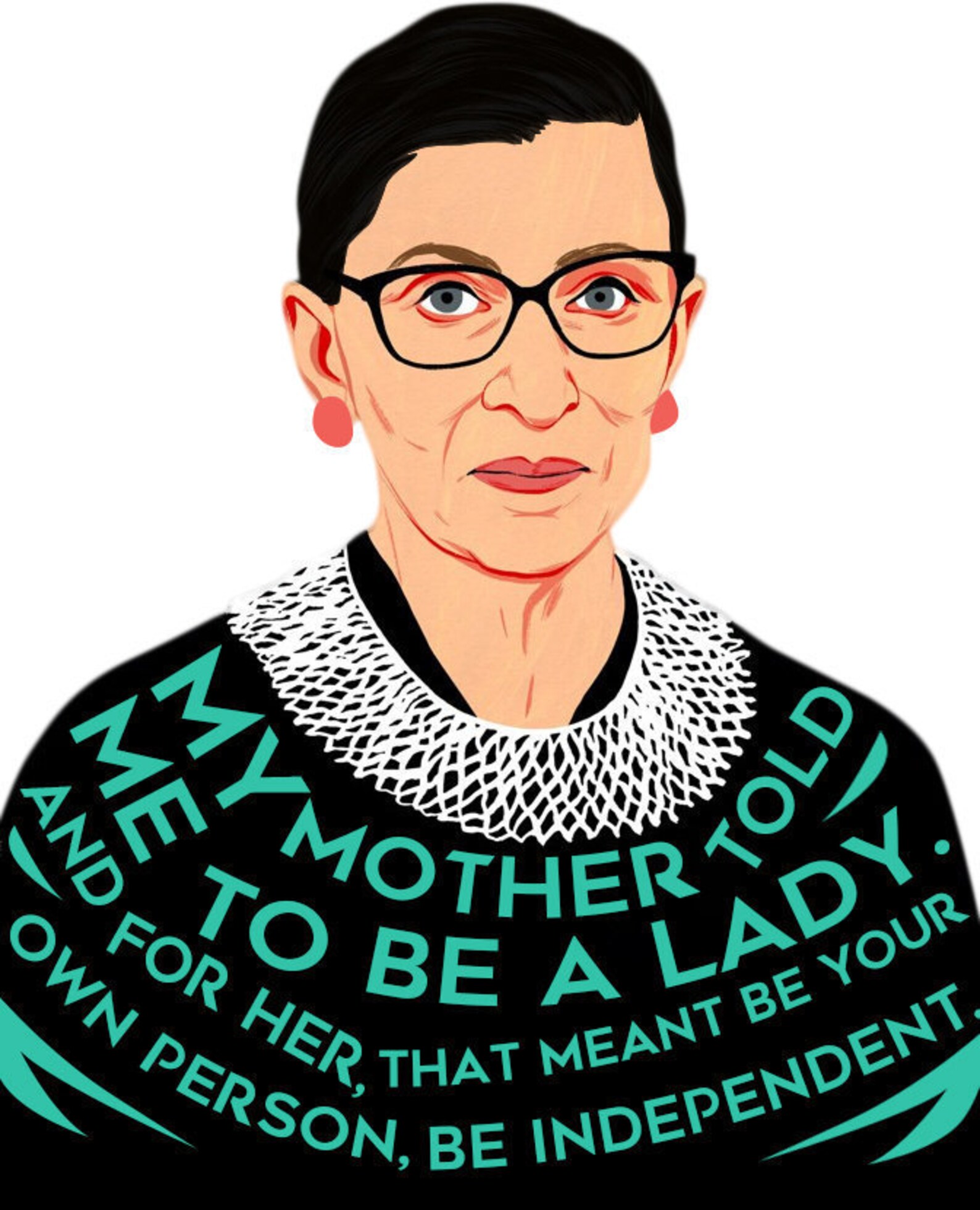 Ruth Bader Ginsburg Vinyl Sticker, Vinyl Stickers, Vinyl Decal, MacBook ...