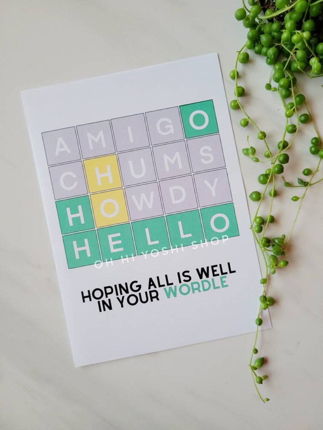 Printable Wordle Greeting Card Hello Miss You Card Just Because Wordle ...