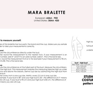 MARA Bralette English PDF Digital Sewing Pattern, Lingerie Sewing ...