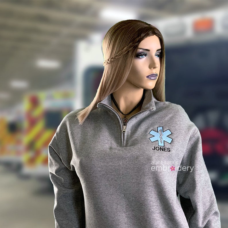 Star of Life Quarter Zip First Responder Jacket EMT | Etsy