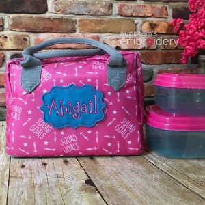 CLEARANCE SALE Kids Personalized Lunch Box, Pink School Bag, Lunch Bag ...