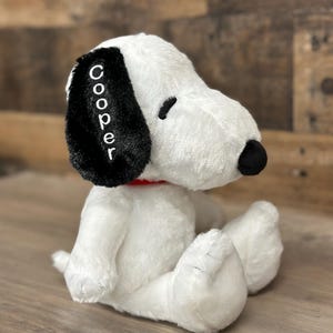 Personalized Snoopy Plush With Name Stuffed Toy Animal Embroidered - Etsy