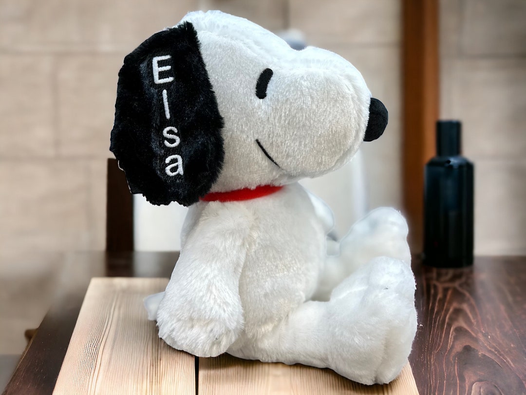 Personalized Snoopy Plush With Name Stuffed Toy Animal Embroidered - Etsy