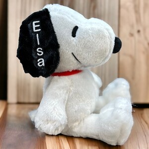 Personalized Snoopy Plush With Name Stuffed Toy Animal Embroidered - Etsy
